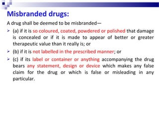 Drug and cosmetic act 1940 | PPT