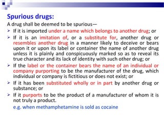 Drug and cosmetic act 1940 | PPT