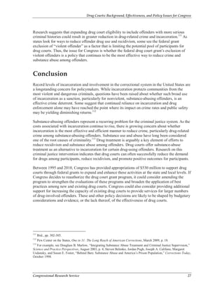 Drug court effectiveness and policy | PDF