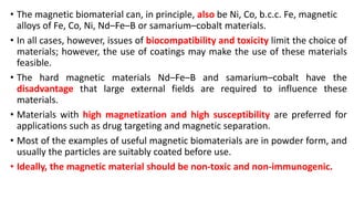 Drug delivery and nanomedicine with nanomagnetic material | PPTX
