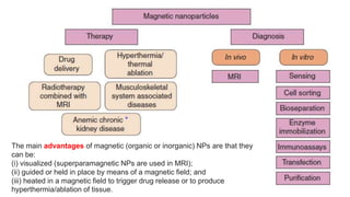 Drug delivery and nanomedicine with nanomagnetic material | PPTX