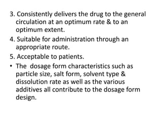 Drug delivery factors | PPTX