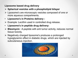 Drug delivery of Pharmaceutical Proteins | PPTX