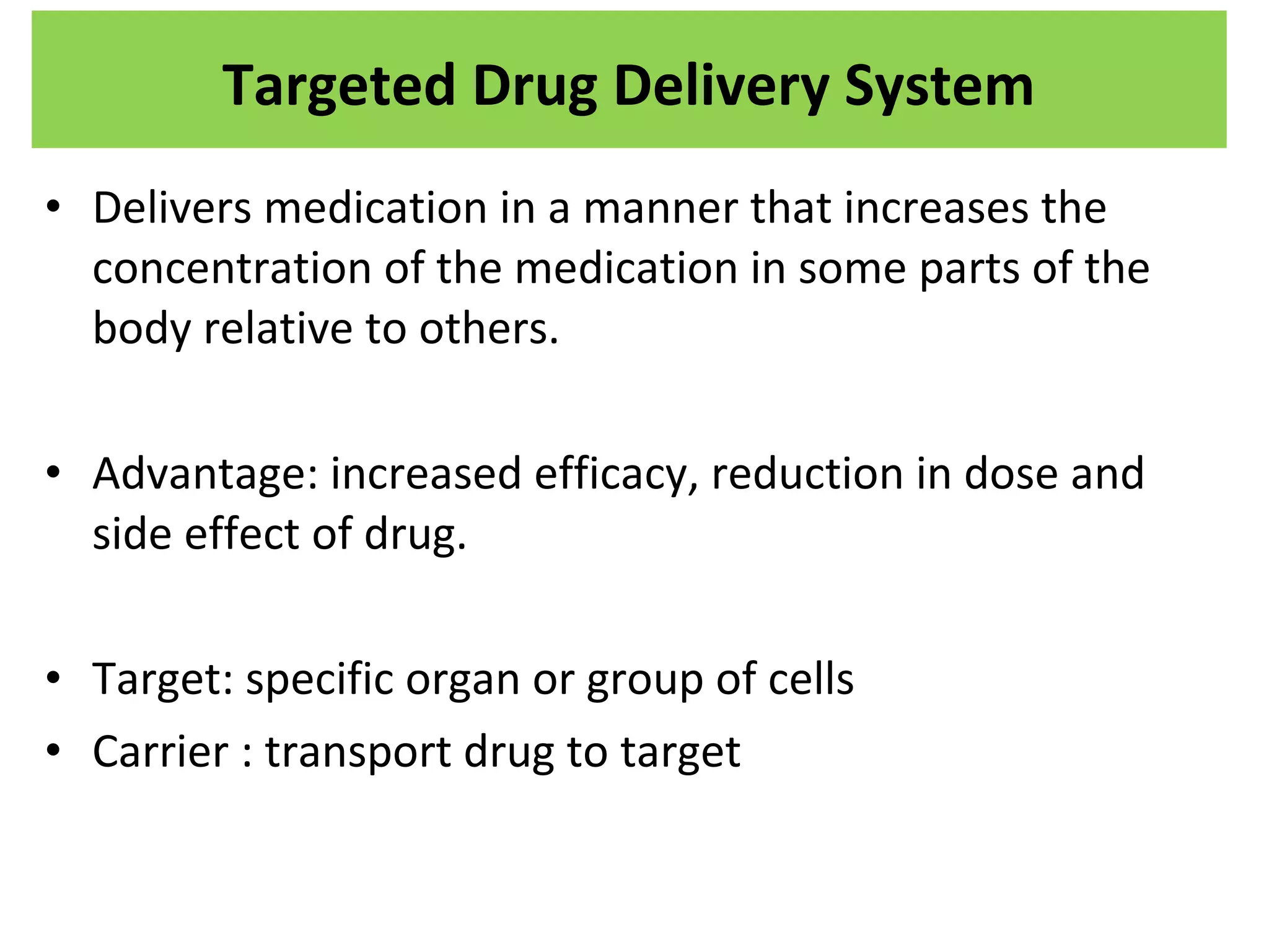 Drug delivery systems | PPT