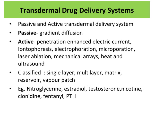 Drug delivery systems | PPT