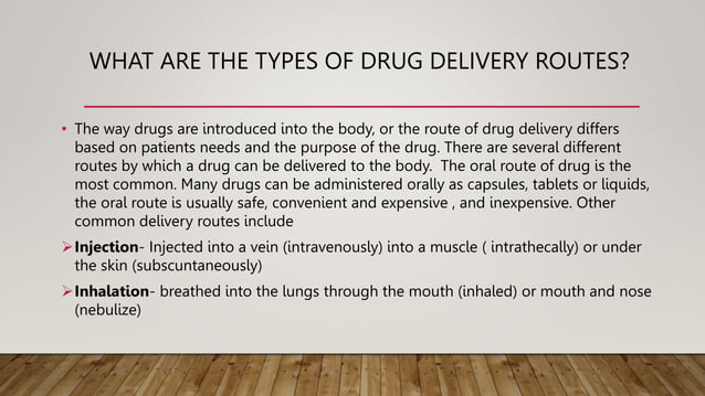 DRUG DELIVERY SYSTEMS.pptx science technology | PPT