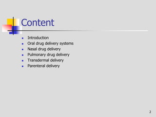 Drug Delivery Systems Pharmaceutical technology | PPT