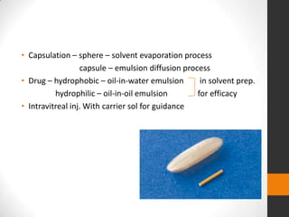 Drug delivery to the posterior segment of the eye for pharmacologic ...