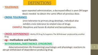 Drug dependence & Drug Abuse | PPTX