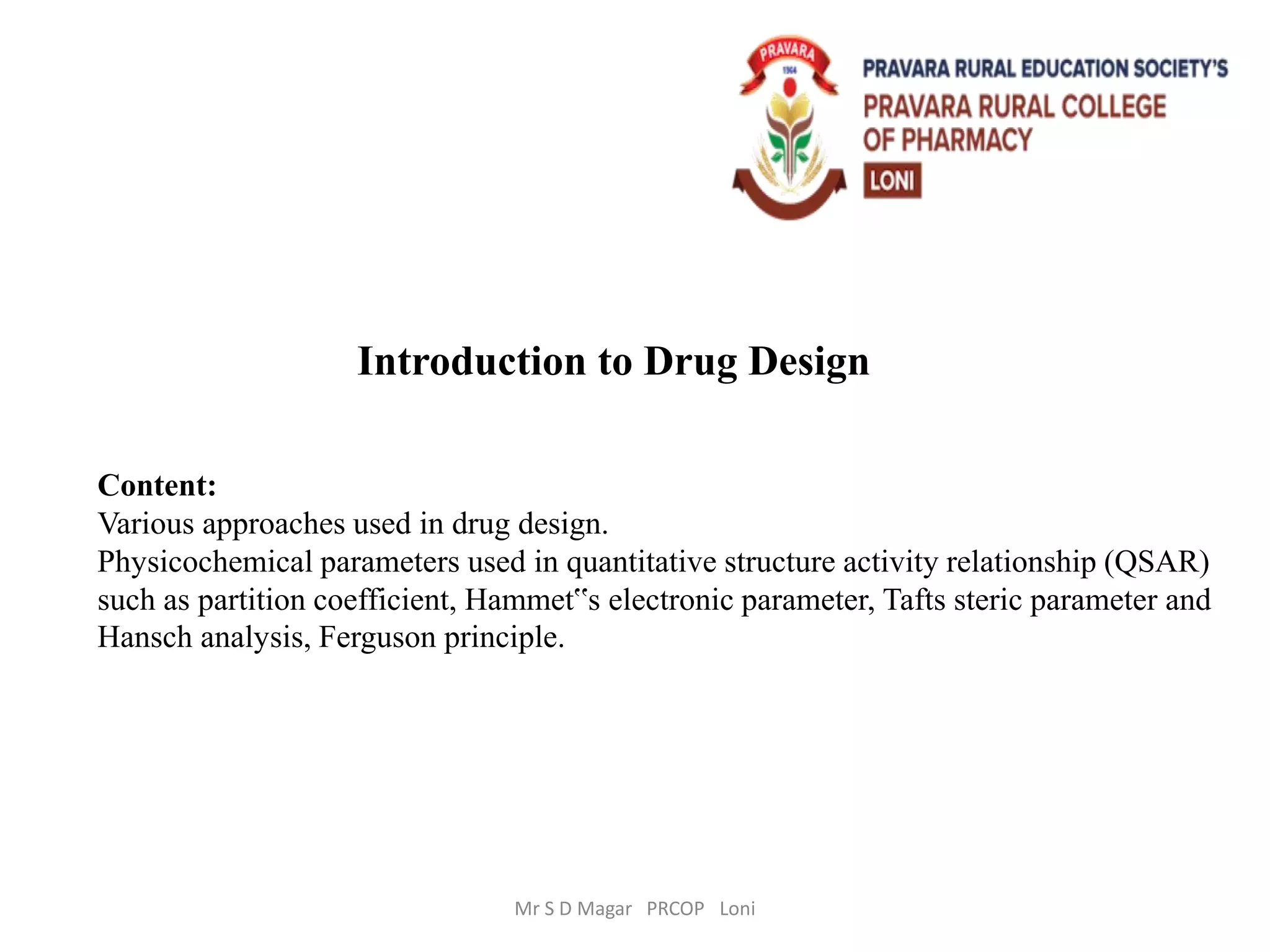 Introduction to Drug Design | PPTX