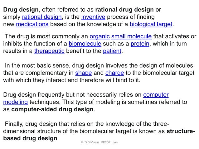 Introduction to Drug Design | PPTX