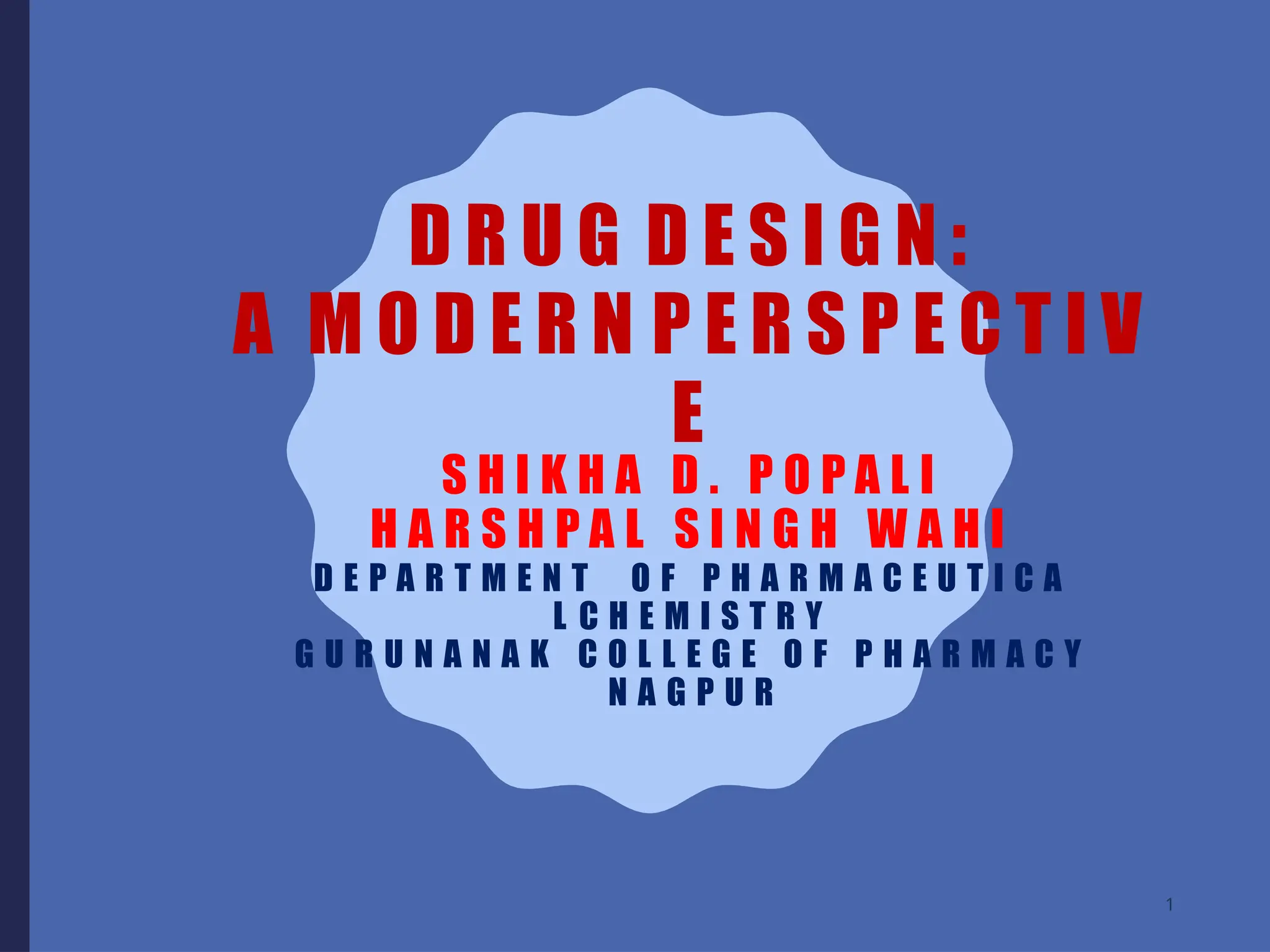 Drug design in medicinal chemistry 3 pci syllabus | PPTX
