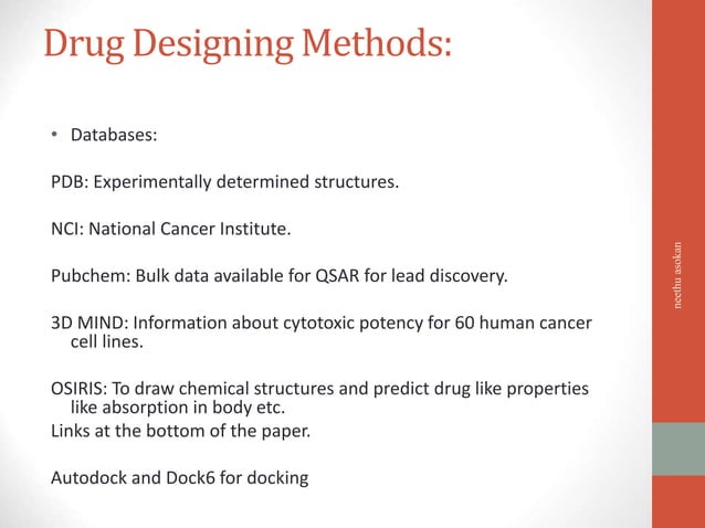 Drug design and discovery ppt | PPT