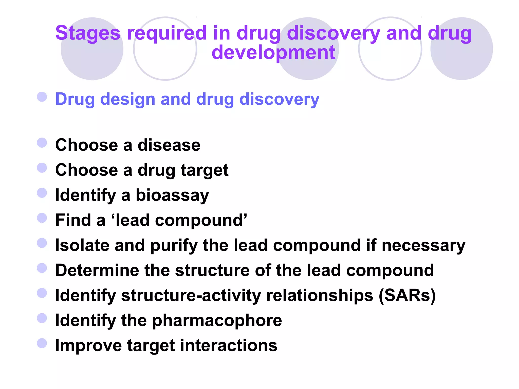Drug design, discovery and development | PPT