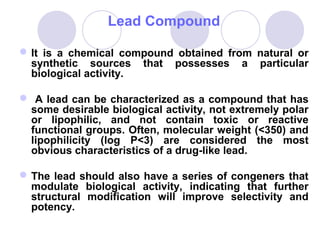 Drug design, discovery and development | PPT