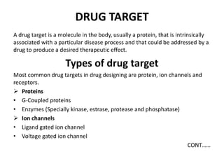 DRUG DESIGNING AND DRUG TARGETS.pptx