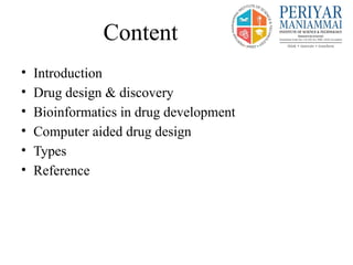Drug Designing - computational biology | PPT