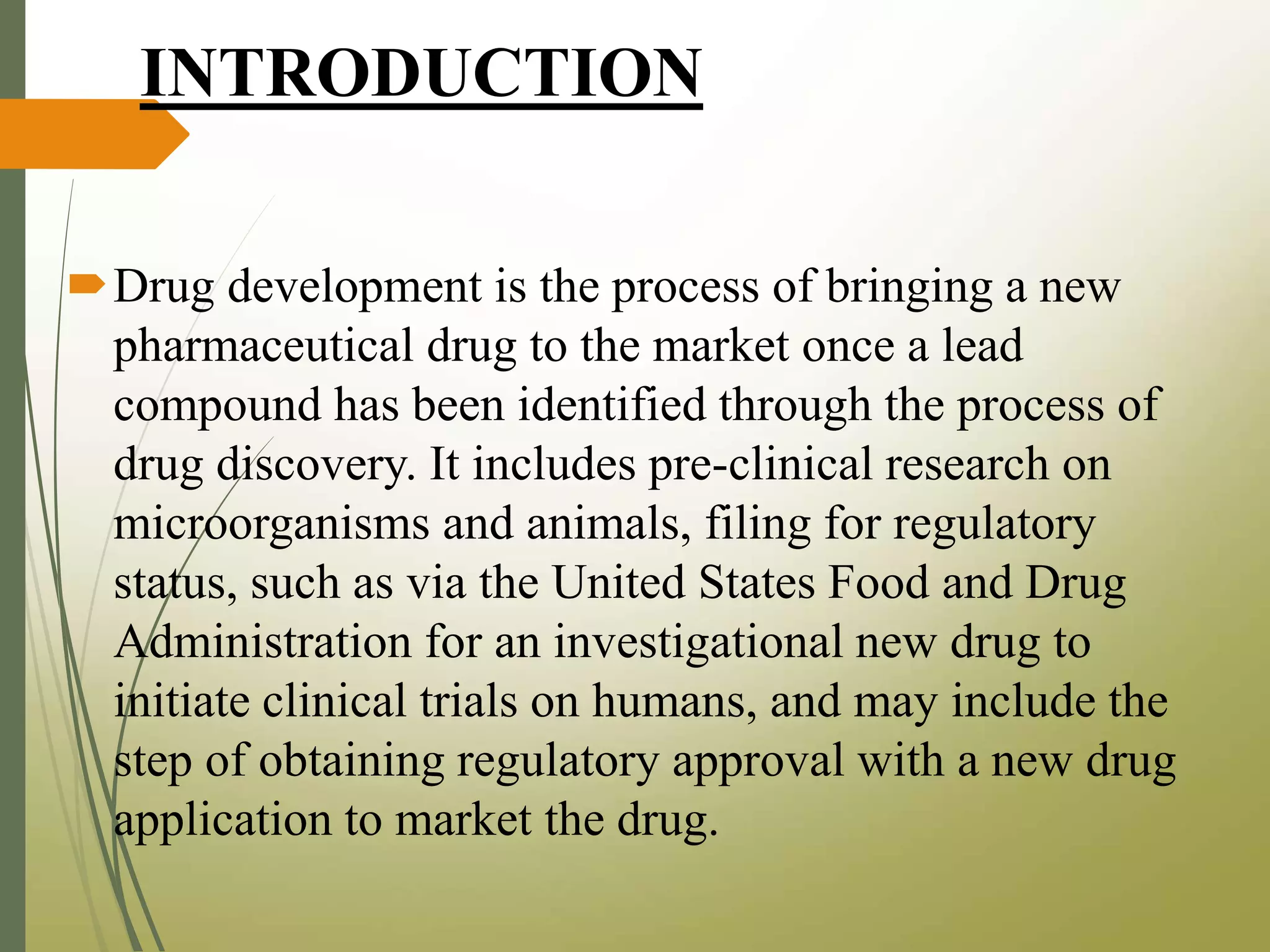 Drug development process. | PPTX