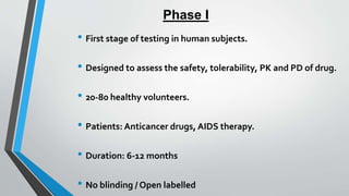 Drug development process and clinical trial for UGs | PPTX