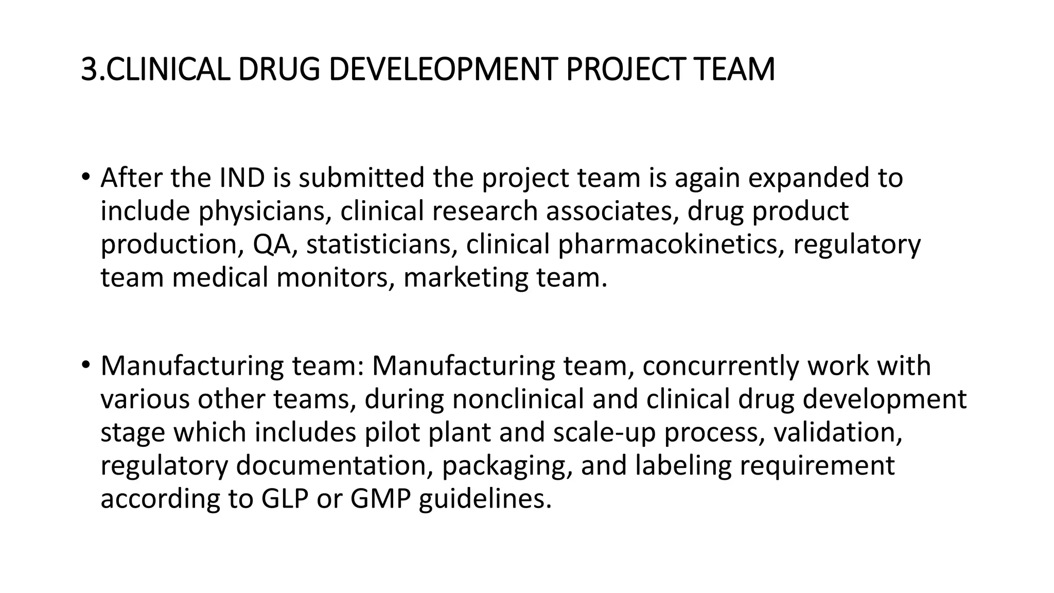 Drug development team | PPTX