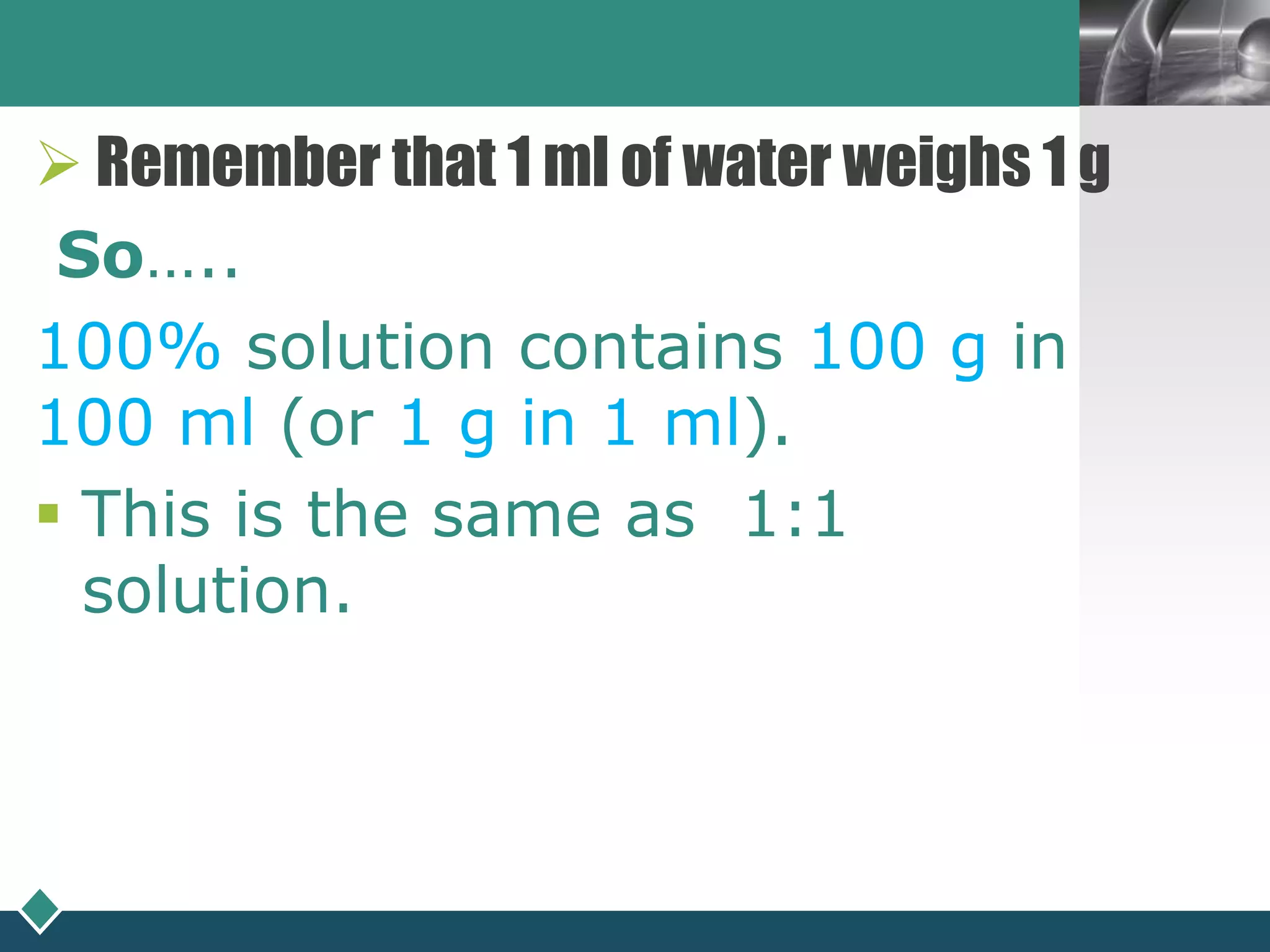 Drug dilutions & concentrations | PPTX