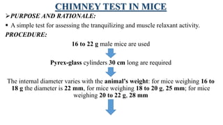Screening of centrally acting muscle relaxant agents | PPTX
