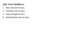 Screening of centrally acting muscle relaxant agents | PPTX