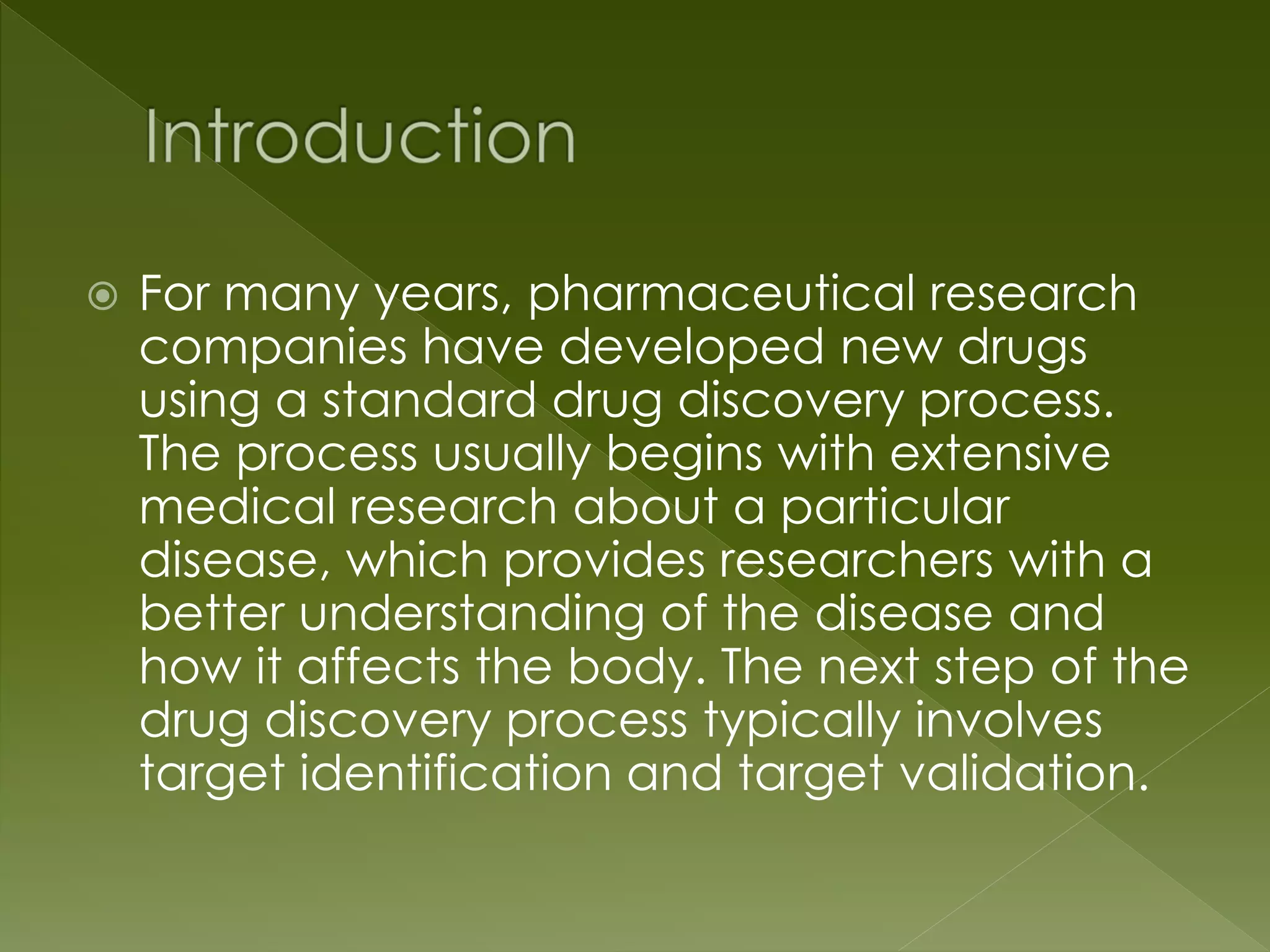 Drug Discovery: Target Identification and Validation | PPTX