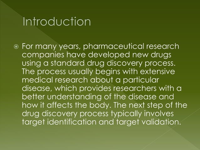Drug Discovery: Target Identification and Validation | PPTX