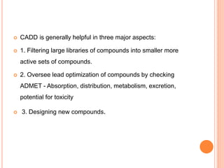 Significance of computational tools in drug discovery | PPT ...