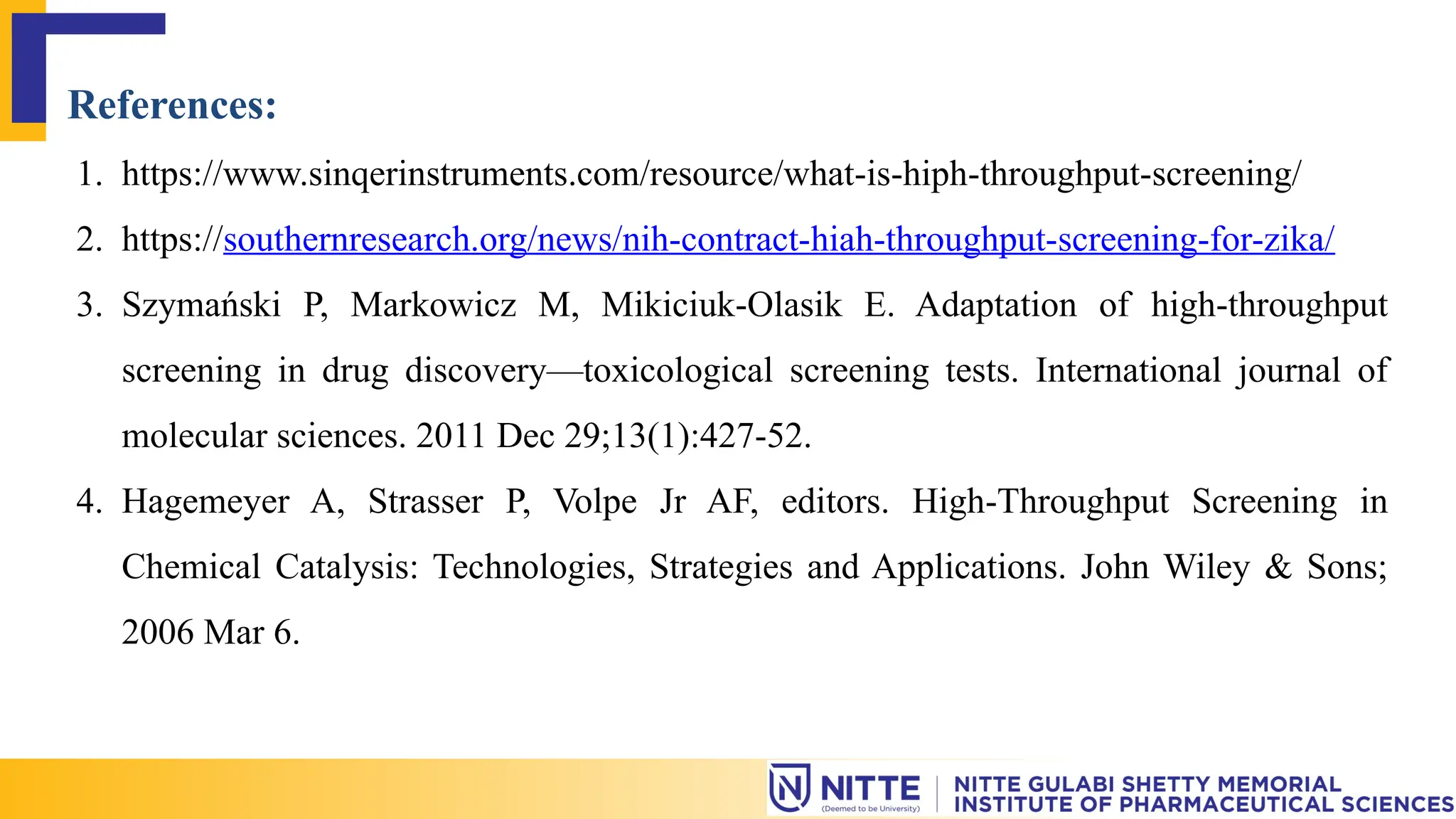 Drug discovery - hit throughput screening, concept of rational drug ...