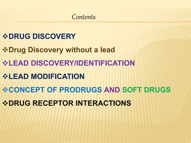 Drug discovery and design | PPTX