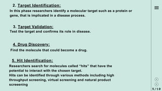 drug discovery and development phase ppt | PDF