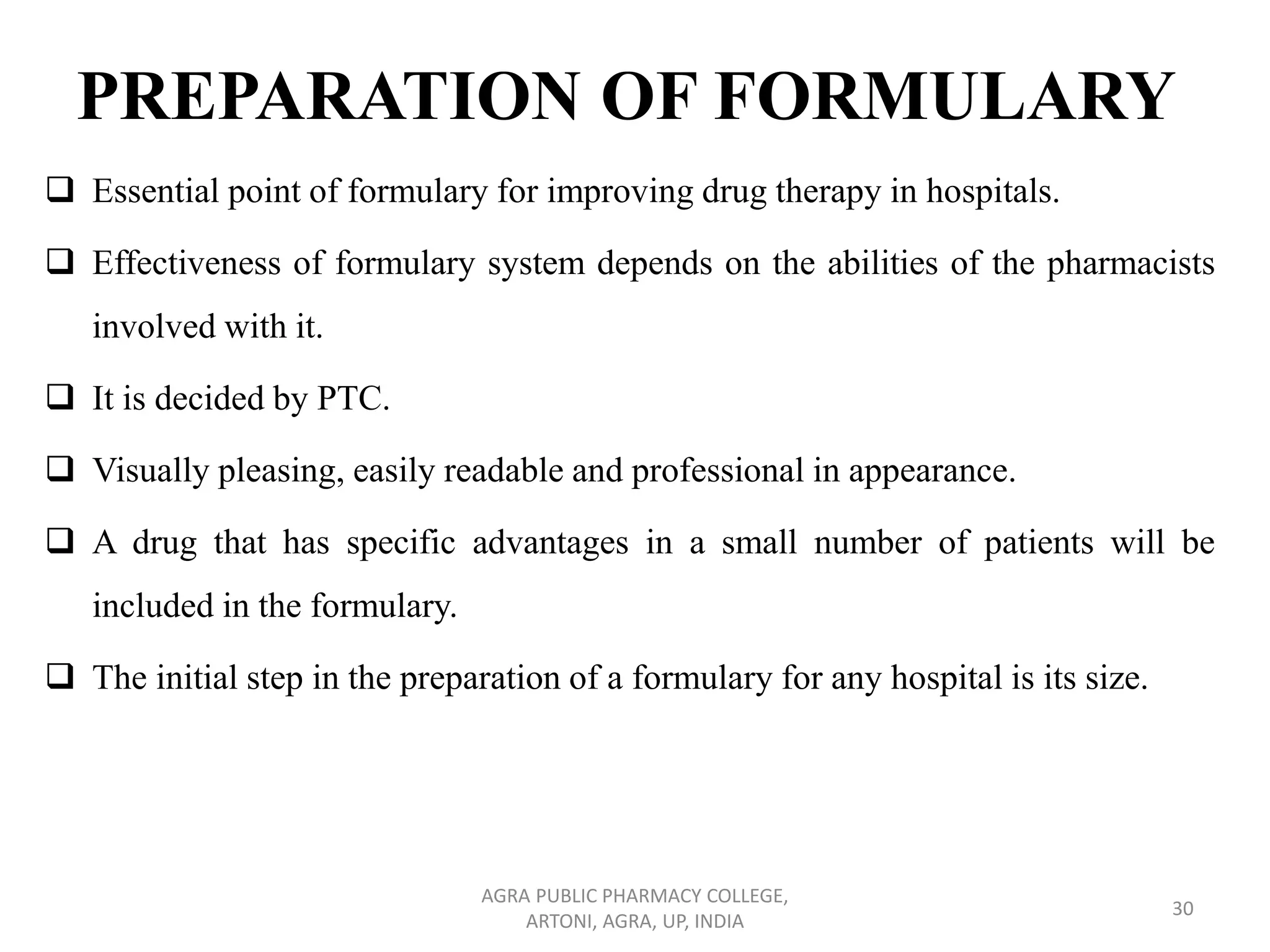 Drug Distribution system & Hospital formulary | PDF
