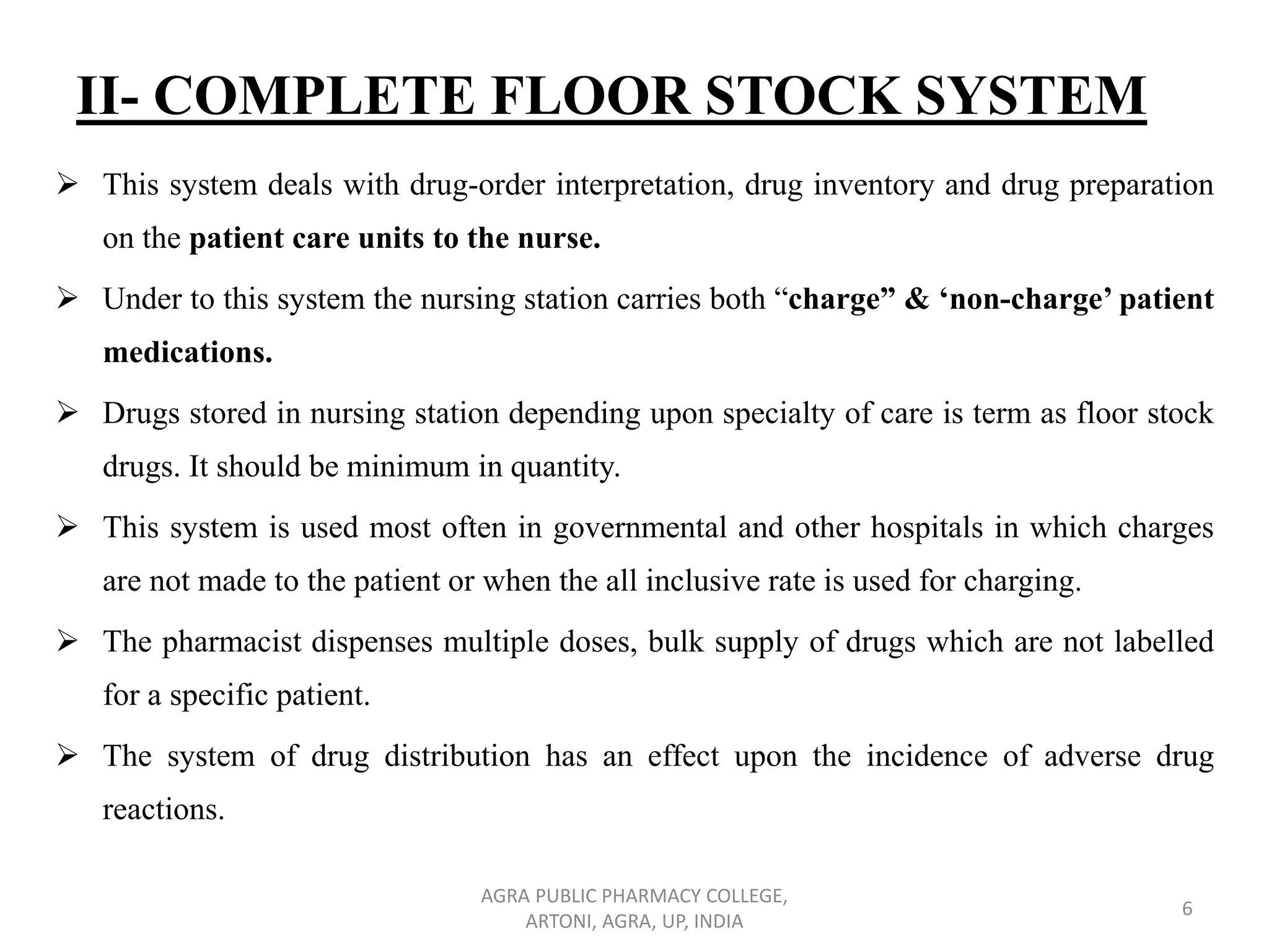 Drug Distribution system & Hospital formulary | PDF