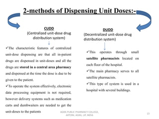Drug Distribution system & Hospital formulary | PDF | Pharmaceutical ...