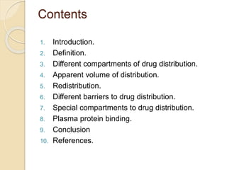 Drug distribution | PPTX