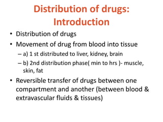 Drug Distribution | PDF