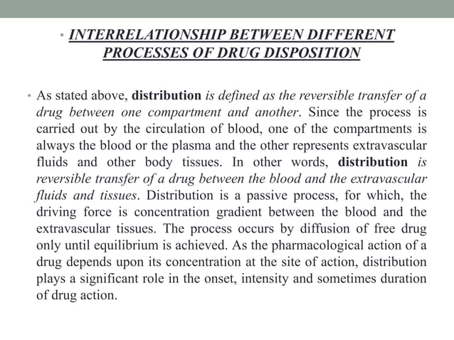 DRUG DISTRIBUTION BIOPHARMACEUTICS AND PHARMACOKINETICS | PPTX ...
