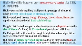 Drug distribution....................... | PPT