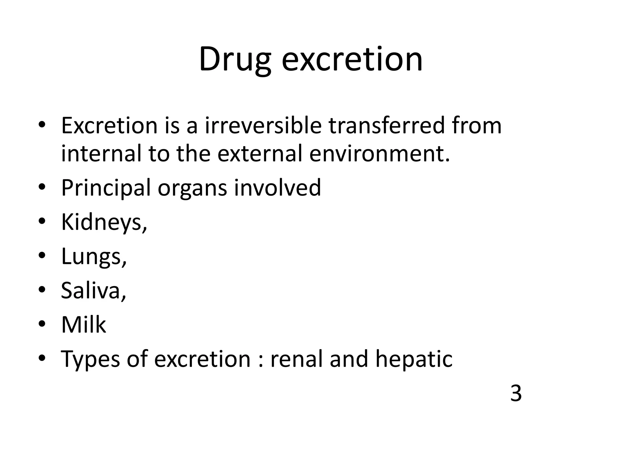 Drug distribution and excreation | PPTX