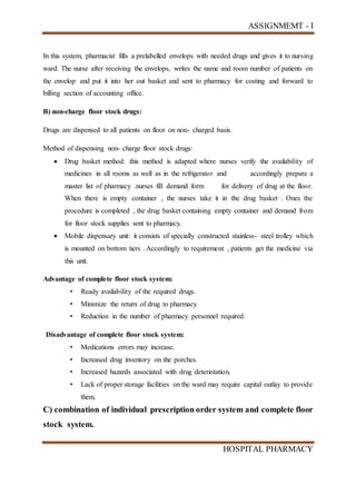 Drug distribution in hospital | DOCX