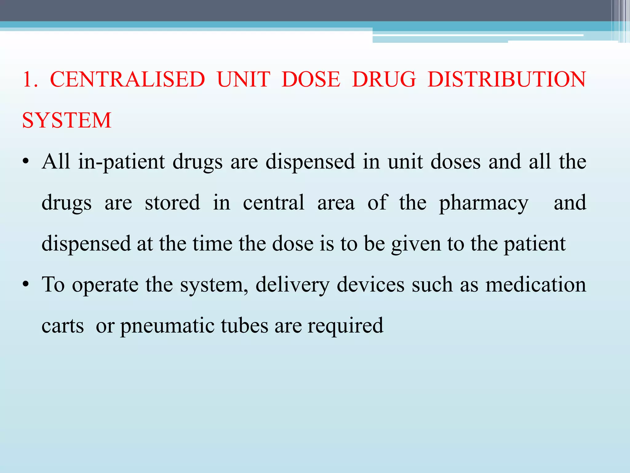 Drug Distribution Methods | PPTX