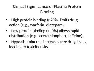 Distribution of Drugs – Plasma Protein Binding and Blood-Brain Barrier ...