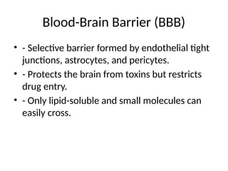 Distribution of Drugs – Plasma Protein Binding and Blood-Brain Barrier ...