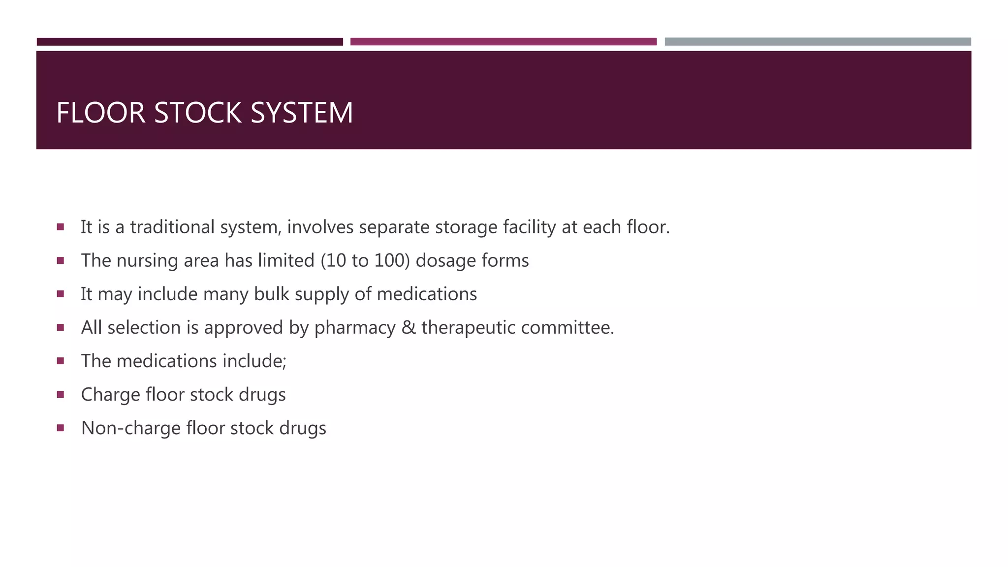 Drug distribution in Hospital Pharmacy | PPTX