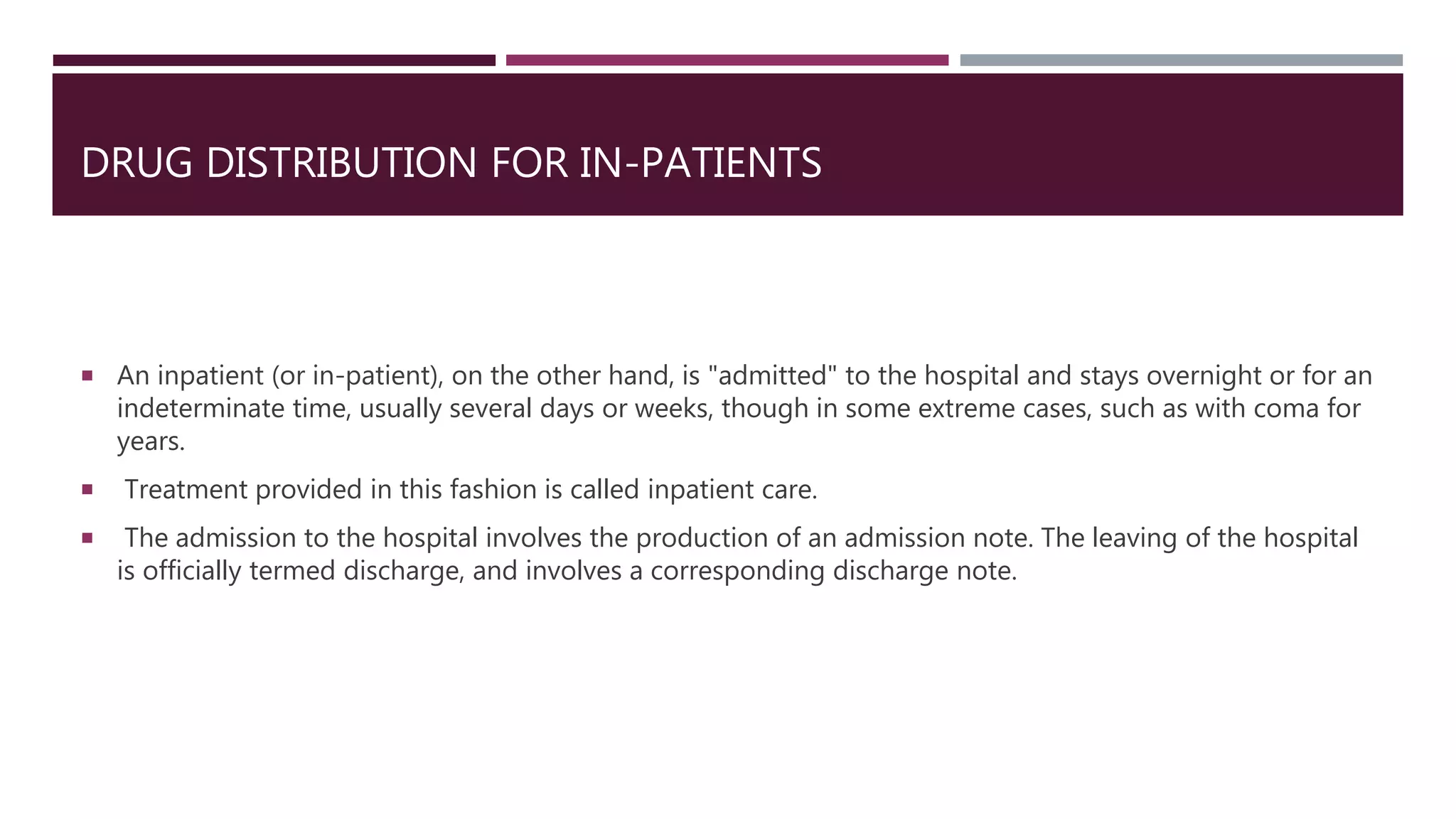 Drug distribution in Hospital Pharmacy | PPTX