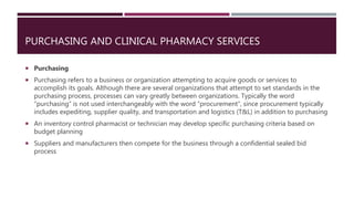 Drug distribution in Hospital Pharmacy | PPTX
