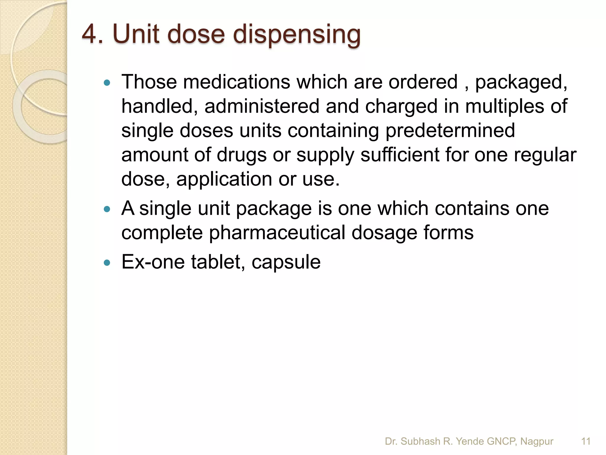 Drug distribution system in Hospital | PPTX