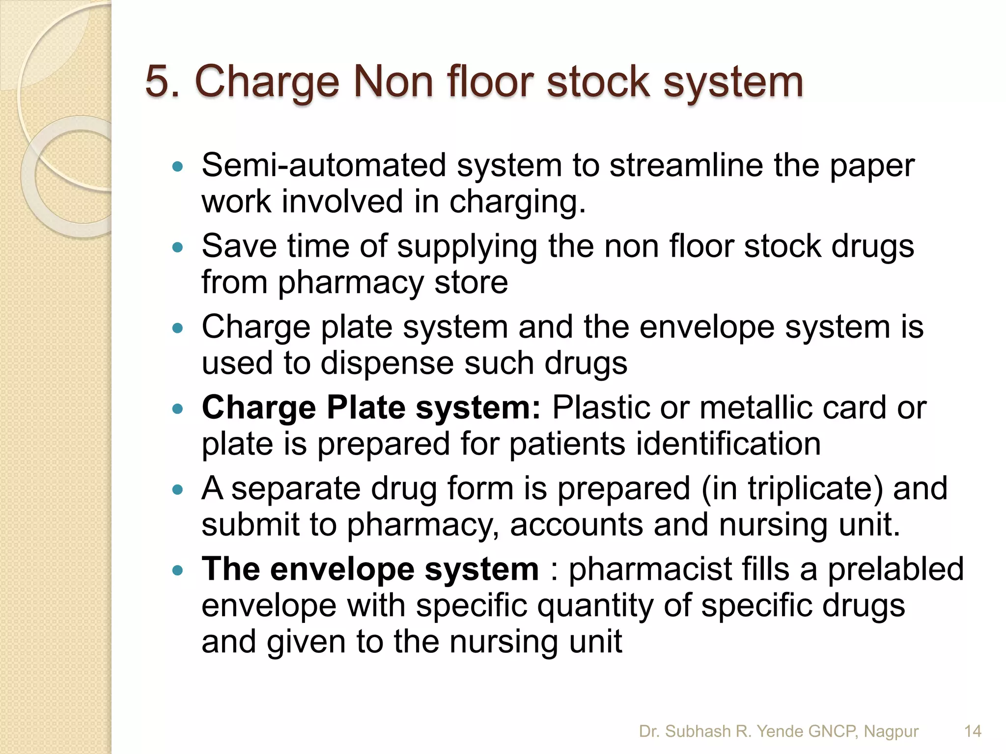 Drug distribution system in Hospital | PPTX